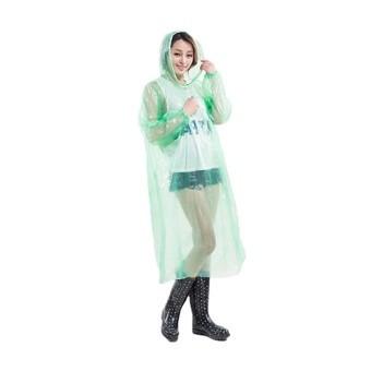 China Outdoors Disposable Womens Plastic Raincoat With Hood , Plastic Emergency Rain Poncho  for sale