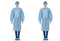 China Waterproof Surgical Gowns , Disposable Hospital Theatre Gowns PP+PE Coating for sale