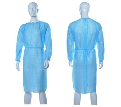 China Medical Prevent Bacterial Disposable Isolation Gowns Non Woven Hospital Clothing for sale