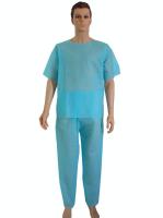 China Blue / Green Hospital Disposable Scrub Suits Protective Gowns Surgical Supplies for sale