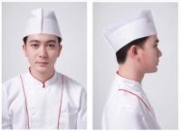China White Breathable Kitchen Chef Hat Single Use , Non Woven Paper Food Service Hats  for sale
