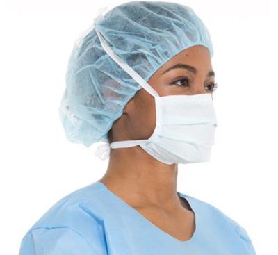China Hospital use PP Non Woven Disposable Flat Surgical Face Mask With Tie for sale