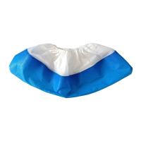 China Deluxe Water Resistant Disposable Foot Covers PP+CPE Half Coated For Medical Examination for sale