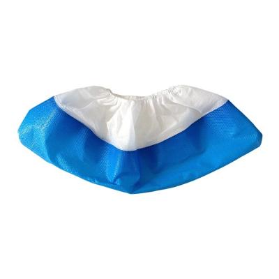 China Deluxe Water Resistant Disposable Foot Covers PP+CPE Half Coated For Medical Examination for sale