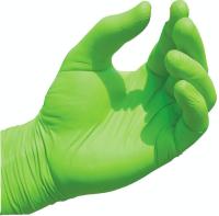 China Non Sterile Nitrile Gloves , Green Nitrile Exam Gloves Chemical Resistance for sale