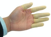 China Abrasion Resistant Soft Hand Protection Gloves Disposable Latex Finger Cots Anti - Slip for sale