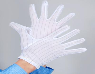 China Working Safety Protective Hand Protection Gloves ESD Polyester Stripe for sale