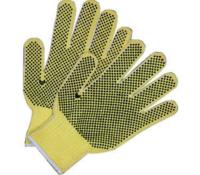 China Double Sides PVC Dotted Hand Protection Gloves Cotton Knit Work Gloves for sale