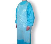 China Adult Disposable Plastic Cooking Aprons , Sigle Use Plastic Waterproof Aprons With Ties for sale