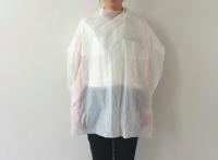 China Disposable CPE Hair Cutting Cape Plastic Barbershop Hairdresser Apron for sale