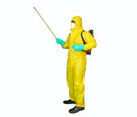 China Liquid Chemical Resistant Disposable Paint Suit Harbor Freight With Hood / Double Cuffs for sale