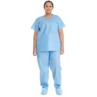 China EO Sterilized Anti - Static Disposable Scrub Suits Isolation 30-60 Gsm for sale