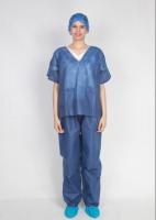 China Short Sleeves Medical Disposable Clothing Nonwoven Medical Gown For Patient Wear for sale