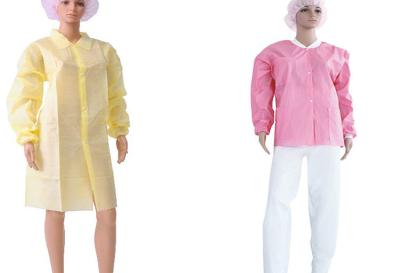 China Chemical Resistant Disposable Lab Coats , Nonwoven PP Medical Labotary Coats for sale