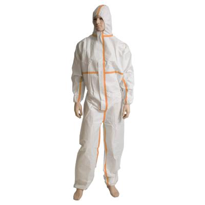 China Microporous Type4/5/6 Safety ProtectiveDisposable Coverall Suit Chemical Working Coverall for sale