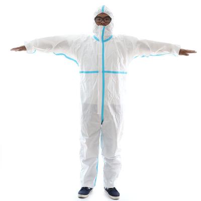 China Painters Workwear Disposable Paint Suit Toxic Dust / Oil Proof With Tape for sale