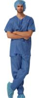 China SMS Non Woven Disposable Scrub Suits Anti Static For Doctor / Nurse for sale