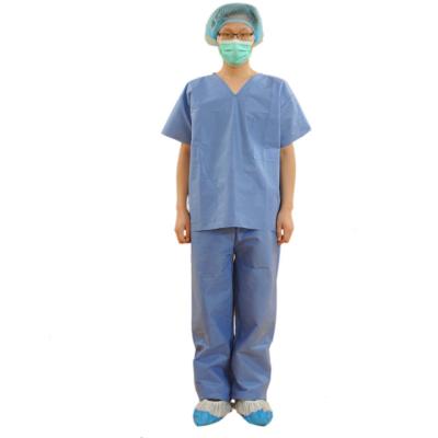 China Blue Uniforms Hospital Surgical Scrubs Medical Fluid Resistance Breathable for sale