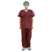 China Disinfectants Disposable Patient Gowns, Red Disposable Medical Clothing for sale