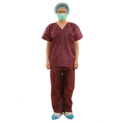 China Disinfectants Disposable Patient Gowns, Red Disposable Medical Clothing for sale