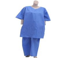 China Doctor Patient Protective Disposable Scrub Suits Short Sleeve Shirt Pants for sale