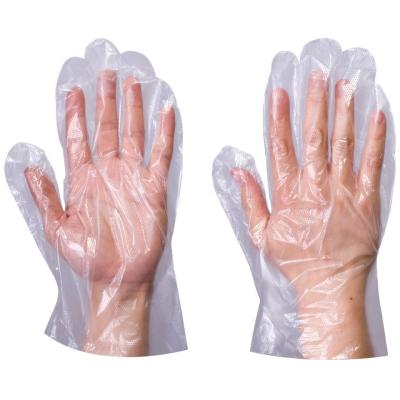 China Waterproof HDPE PE Disposable Food Preparation Gloves Smooth / Embossed Surface for sale