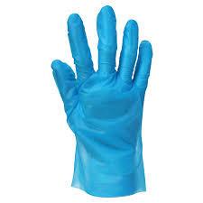 China Blue Food Safe Disposable Gloves , Eco - Friendly Disposable Cooking Gloves for sale