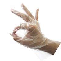 China Clear Stretchable Poly Food Service Gloves , Tpe Polythene Disposable Gloves for sale