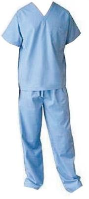 China Disposable Nonwoven Medical Scrub Suits Waterproof V - Shape Top And Pants for sale