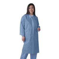 China All Size PE Disposable Lab Coats With Buttons Single Use Water Resistant for sale