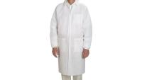 China Single Use Breathable Lab Coats Customized Sleeve Length With / Without Hoods for sale