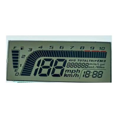 China Customized size htn transflective positive segment speedometer yamaha lcd display screen panel for motor for sale
