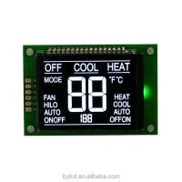 China China LCD Manufacturer Customized Size 7 Segment Monochrome Black Va LCD Screen Display For RV Thermostat for sale