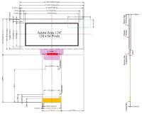 China 1.54 Inch OLED Display Module 128x64 White CH1116 SPI I2C 24 Pins 1.54 Screen for sale