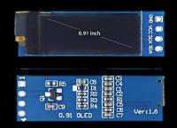 China 0.91 Inch OLED Display Module 4Pin Resolution 128X32 LCD Display IIC Interface 12832 Blue SSD1306 for sale