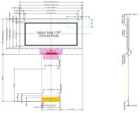 China 1.54 Inch 128x64 Yellow White OLED Display Screen 24pin 3.3V Small Module for sale