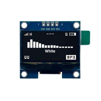 China 1.3 Inch 128x64 I2C OLED Display Module SSD1306 Monochrome White 4 Pin PMOLED Screen with PCB for sale