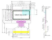 China 0.96 Inch 128x64 OLED Display Module 30PIN Soldered LCM for Embedded Systems for sale