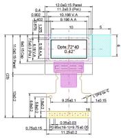 China 0.42 inch Dot LCD Display 72x40 OLED SSD1306 SPI/IIC Oled Module for sale