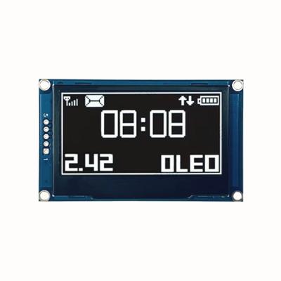 China 2.42 Inch 128x64 OLED Display Module I2C IIC 4Pin SSD1309 Driver White PMOLED LCD Screen for sale