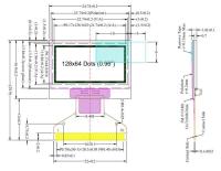 China 0.96 Inch OLED Display Module 128x64 Dots SPI Interface SSD1315 Driver White for sale