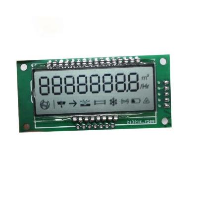 China Custom 8-Digit 23-Pin TN LCD Display Glass 53x25mm for Gas Water Electric Meters for sale