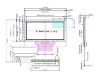 China 1.3 Inch 128x64 Monochrome OLED Display CH1116 Driver IC 30 Pin Compact Module for sale