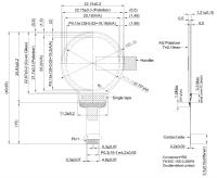 China 0.75 Inch 128x128 OLED Round Screen White Light I2C Interface SSD1327 Round LCD Display for sale