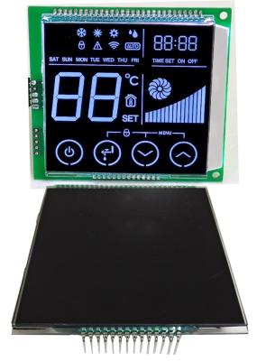 China Custom VA Segment Touch Panel LCD Display Screen for Temperature Thermostat 2.8V to 5.0V for sale
