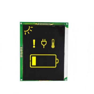China Custom Size VA LCD Display Yellow Green Backlight 2.8-5.0V for Battery Applications for sale
