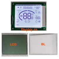 China Customized STN LCD Display Screen with Backlight 2.8V to 5.0V for Temperature Controller for sale