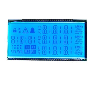 China Customized 10 Segment FSTN LCD Display Module 6:00 Viewing Angle Blue Backlight for 3 Phase Energy Meter for sale
