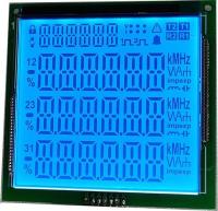 China Customized 10 Segment FSTN LCD Display with Blue Backlight for Three Phase Energy Meter 2.8-5.0V for sale