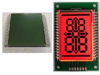 China Customized 4 Digit TN Segment LCD Display Red Backlight Meter -30 to 80C Wide Temp for sale